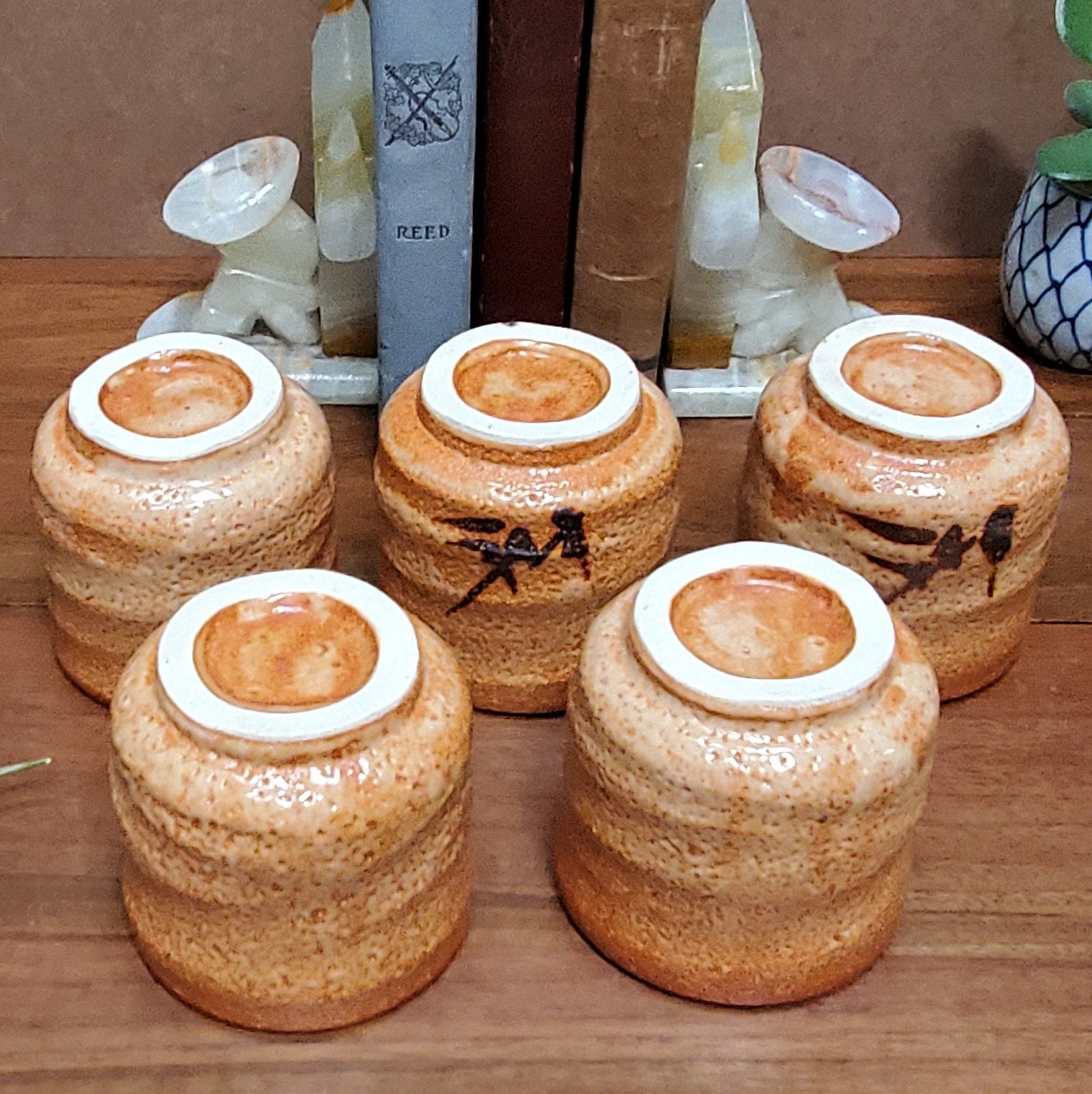 Japanese Tea Cups in Gorgeous Fall Colours, Handleless Tea Cup, Vintage ...