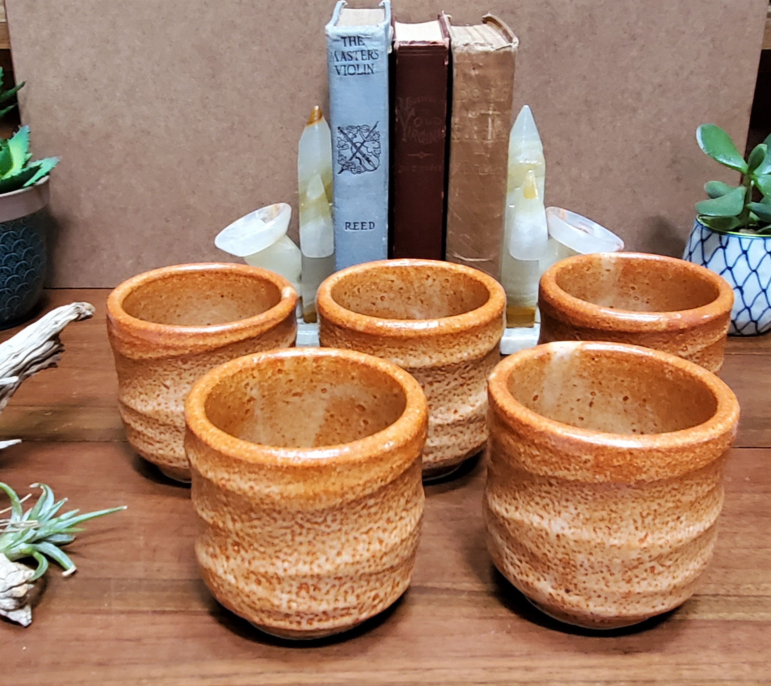 Japanese Tea Cups in Gorgeous Fall Colours, Handleless Tea Cup, Vintage ...