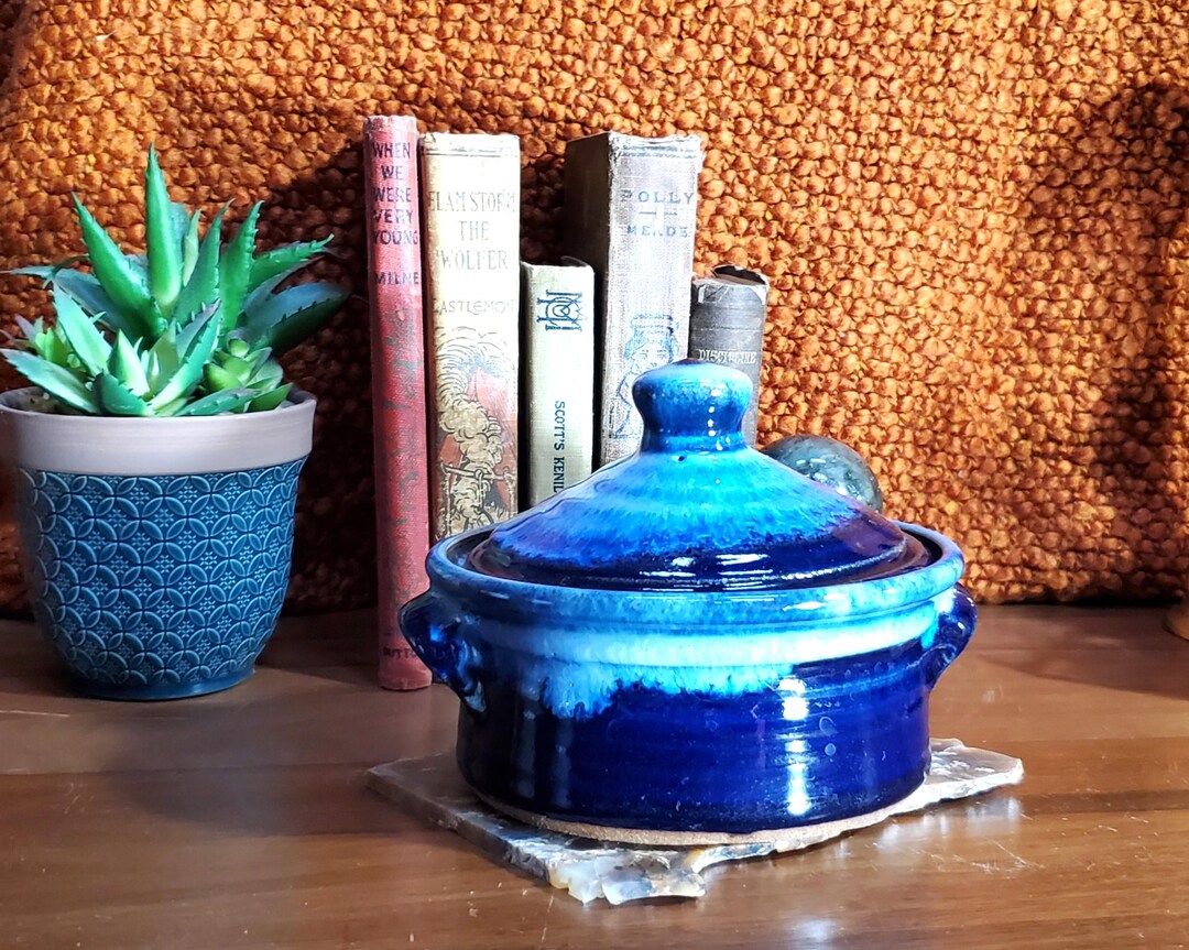 Red Duck Pottery Vintage Sedona, AZ Studio Art Pottery Blue Bowl and ...