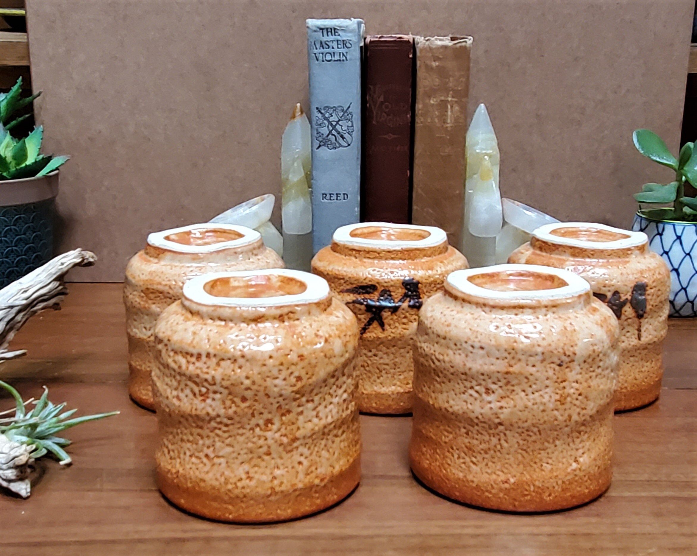 Japanese Tea Cups in Gorgeous Fall Colours, Handleless Tea Cup, Vintage ...