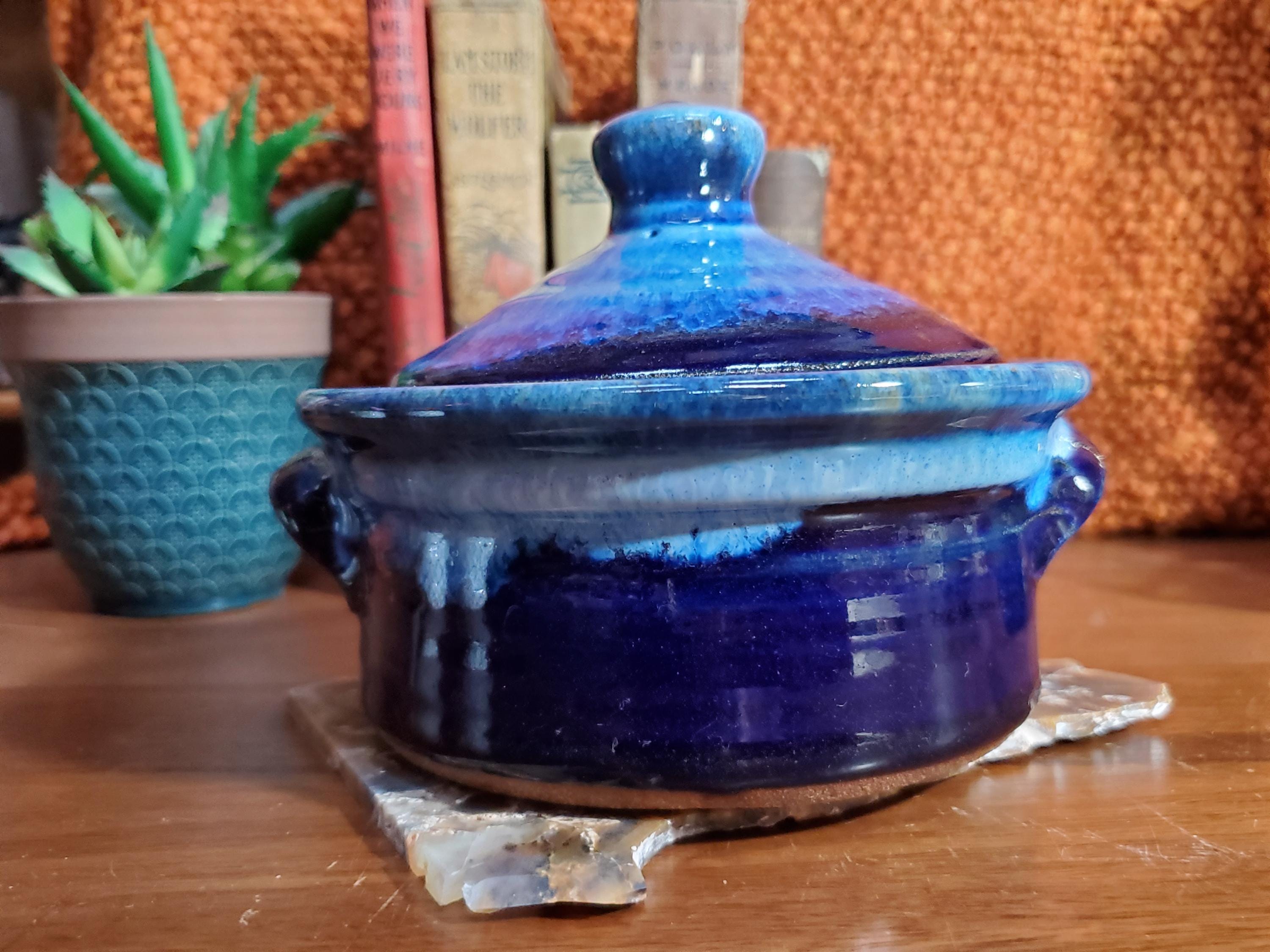 Red Duck Pottery Vintage Sedona, AZ Studio Art Pottery Blue Bowl and ...