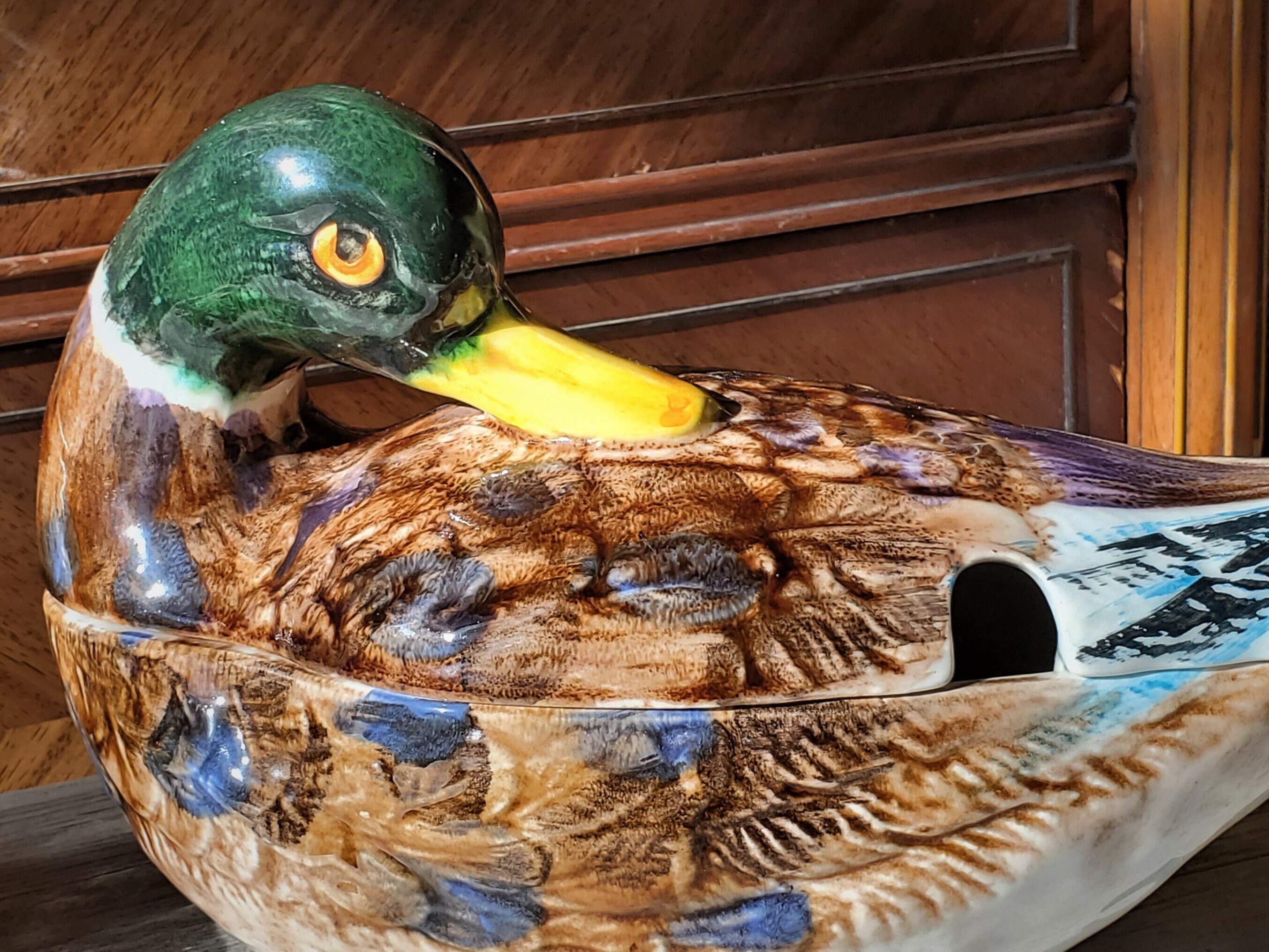 Vtg Neiman Marcus Duck Tureen, Handpainted in Italy RARE! Highly ...