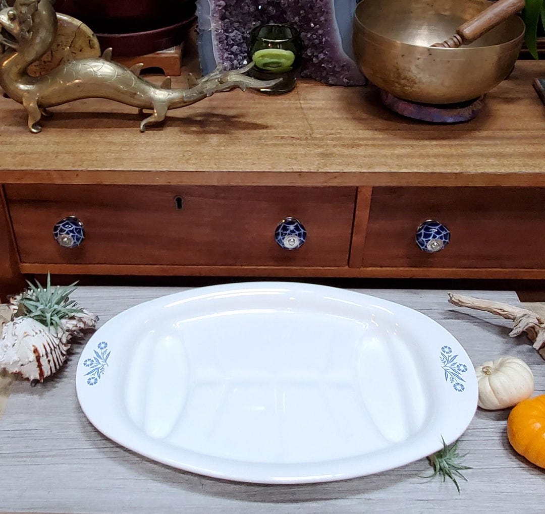 Corning Ware Platter Blue Cornflower Platter P-19 Blue and White - Etsy