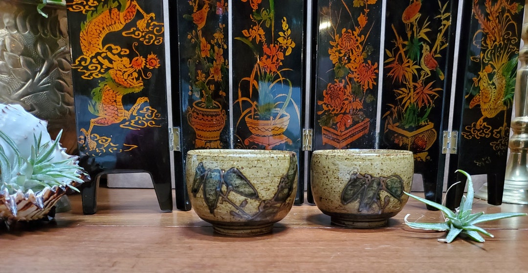 Japanese Tea Cups Vintage Japanese Set of 2 - Etsy