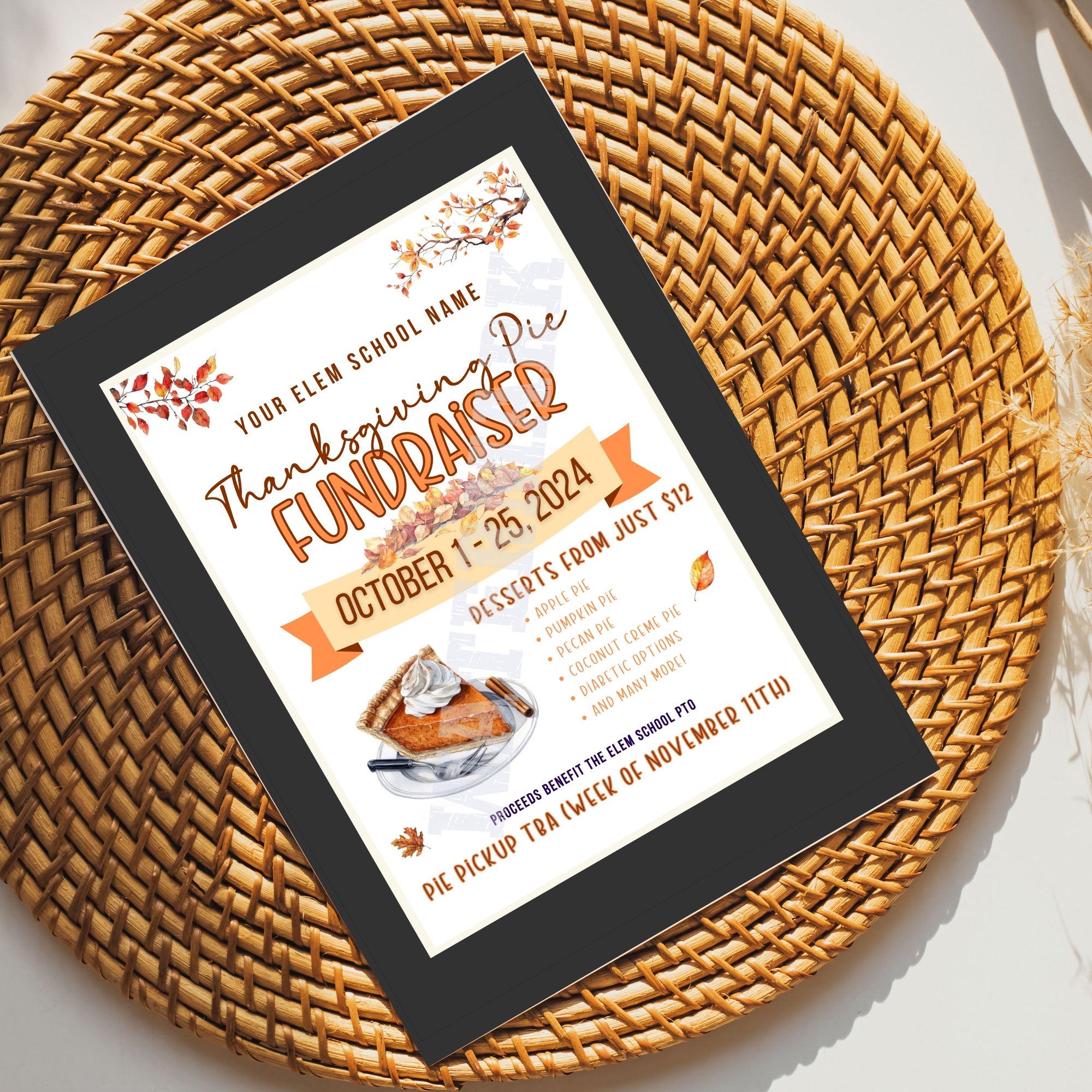 Pie Fundraiser Template | Customizable | Printable | Easy to Edit - Etsy