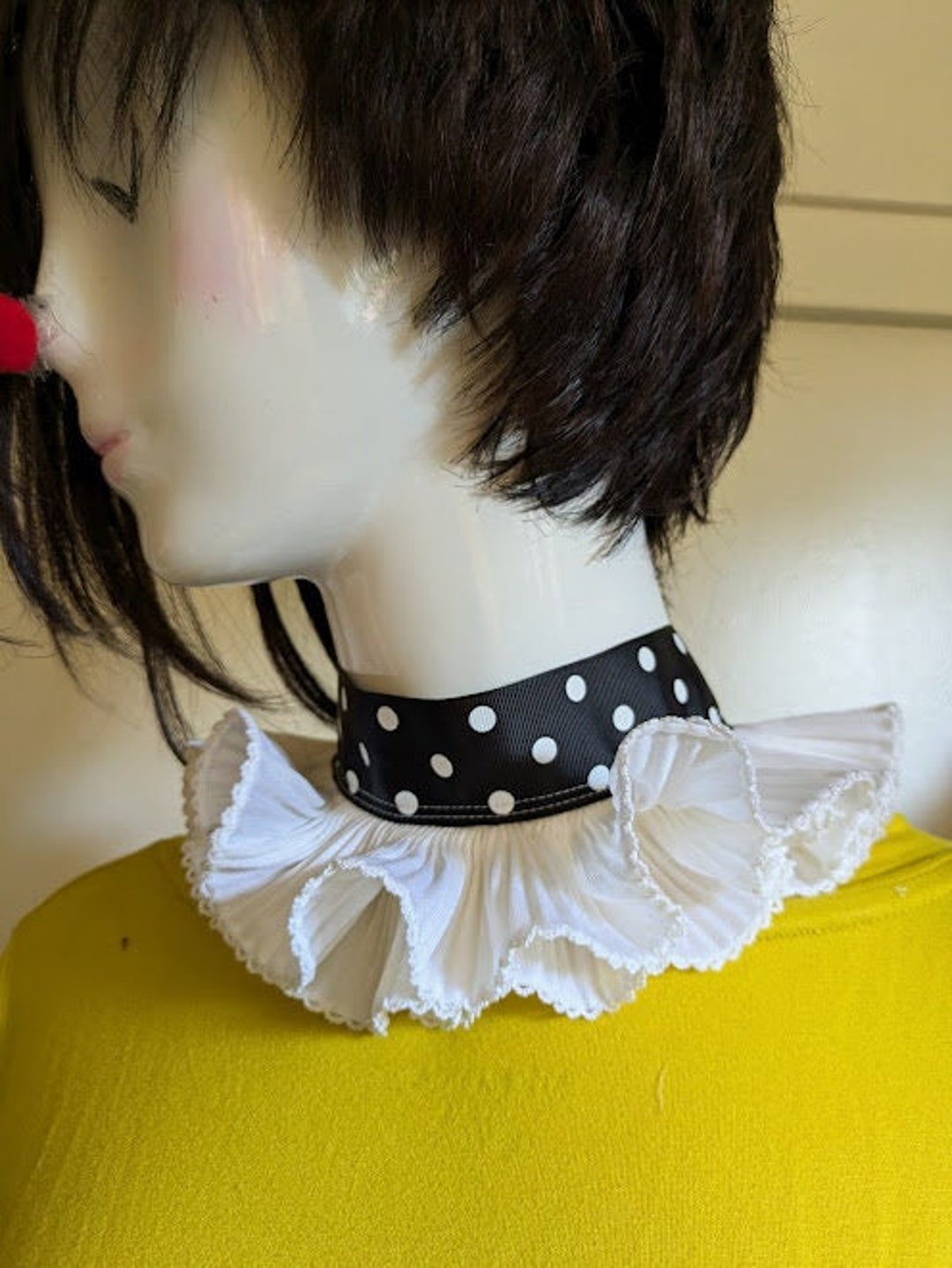 Mini Clown Collar, Choker/ Clown Collar, Double Ruffle Collar ...