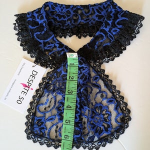 Detachable Vintage Royal Blue Lace Collar, Vintage Style, Victorian ...