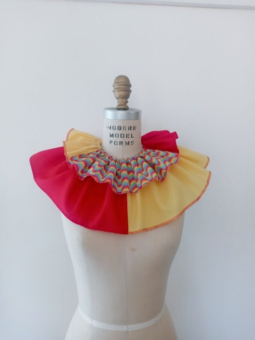 Rainbow Detachable Clown Collar,red/yellow Removable Clown Collar ...