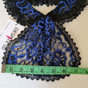 Detachable Vintage Royal Blue Lace Collar, Vintage Style, Victorian ...