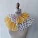 Detachable Clown Collar, Yellow With Multicolor Polka Dot Clown Collar ...
