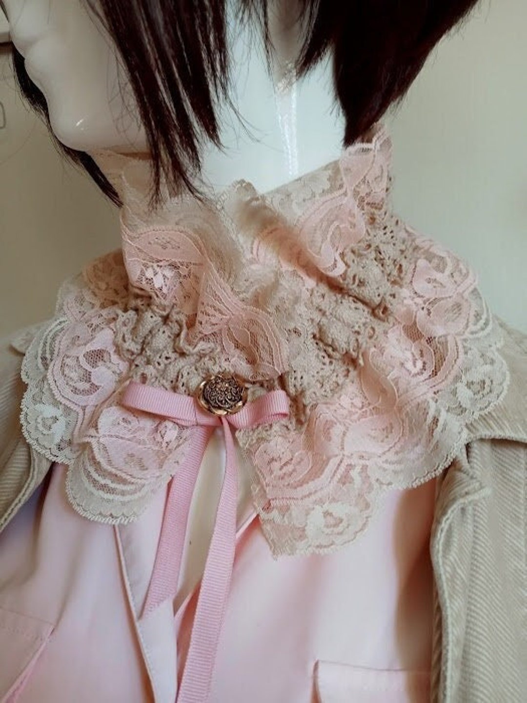 Retro Style Detachable Collar, Vintage Sheer Lace Collar, Cottagecore ...