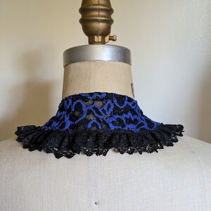 Detachable Vintage Royal Blue Lace Collar, Vintage Style, Victorian ...