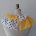 Detachable Clown Collar, Yellow With Multicolor Polka Dot Clown Collar ...