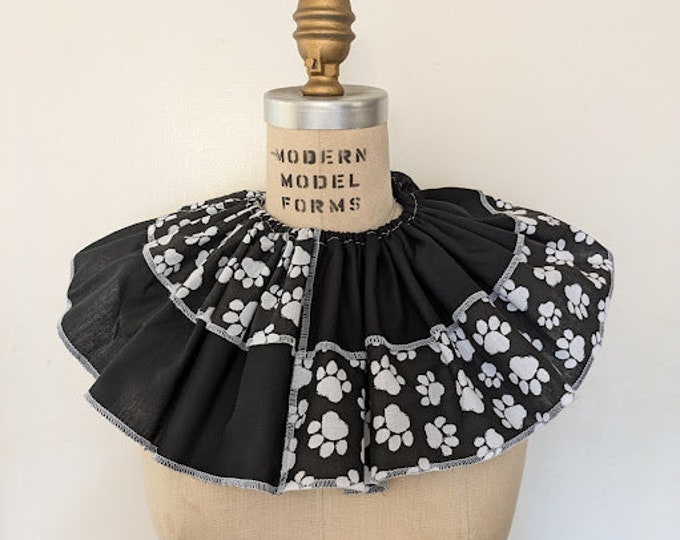 Detachable Clown Collar, Yellow With Multicolor Polka Dot Clown Collar ...