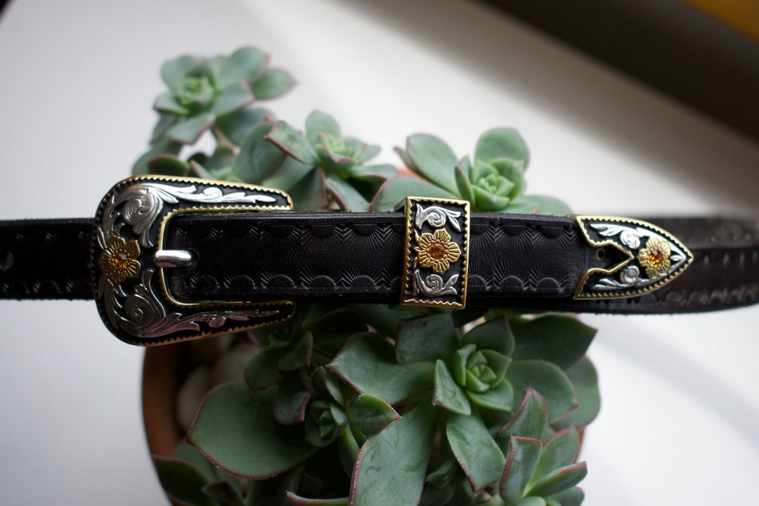 Amber Canyon Buckle Sets 20mm Floral Belt & Leather Hardware - Etsy