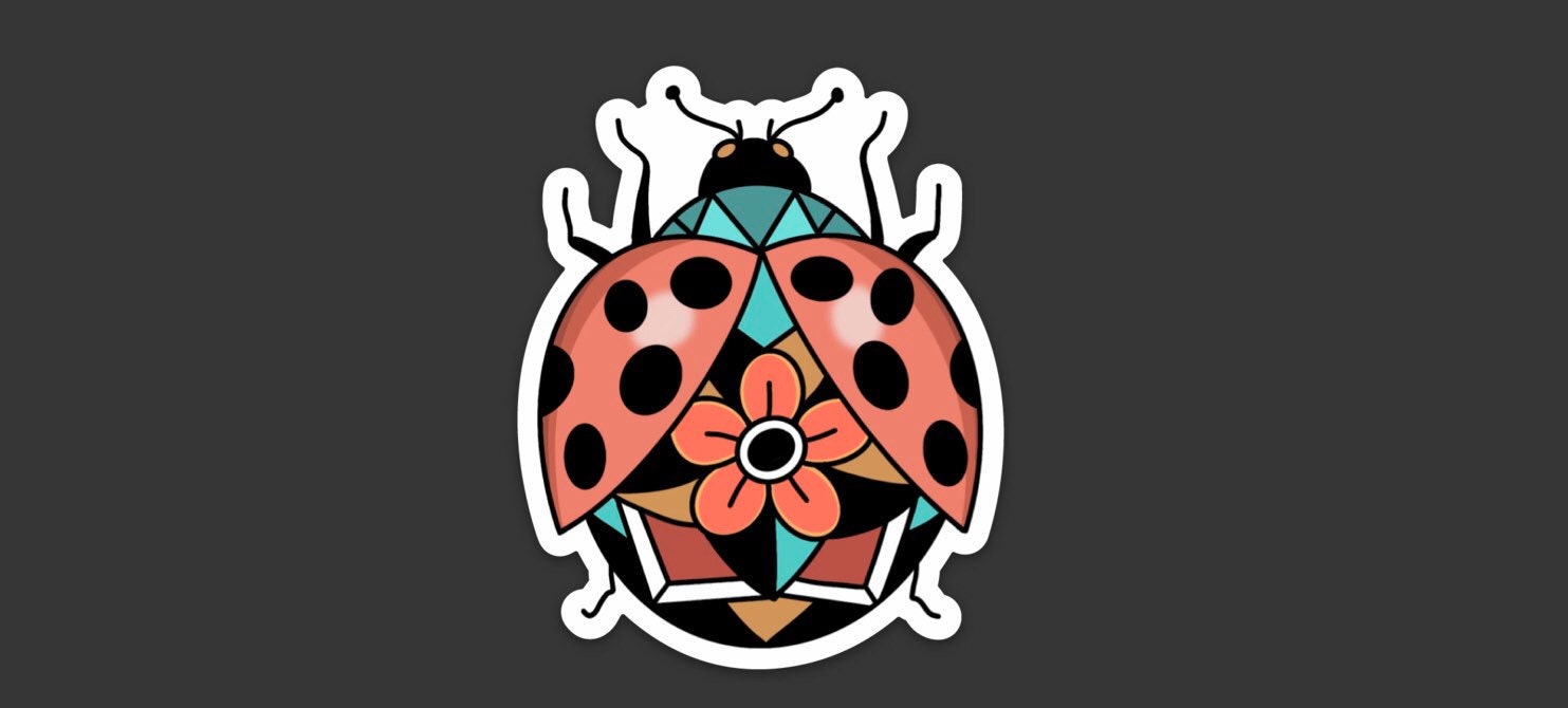 Ladybug Stickers Ladybug Decal Ladybug Tattoo Ladybug - Etsy