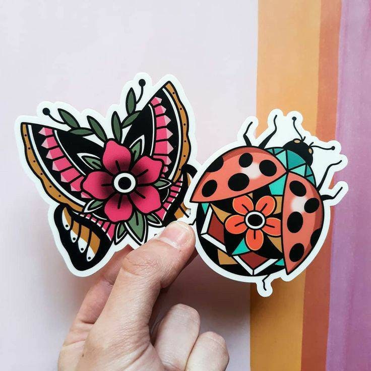 Ladybug Stickers Ladybug Decal Ladybug Tattoo Ladybug | Etsy