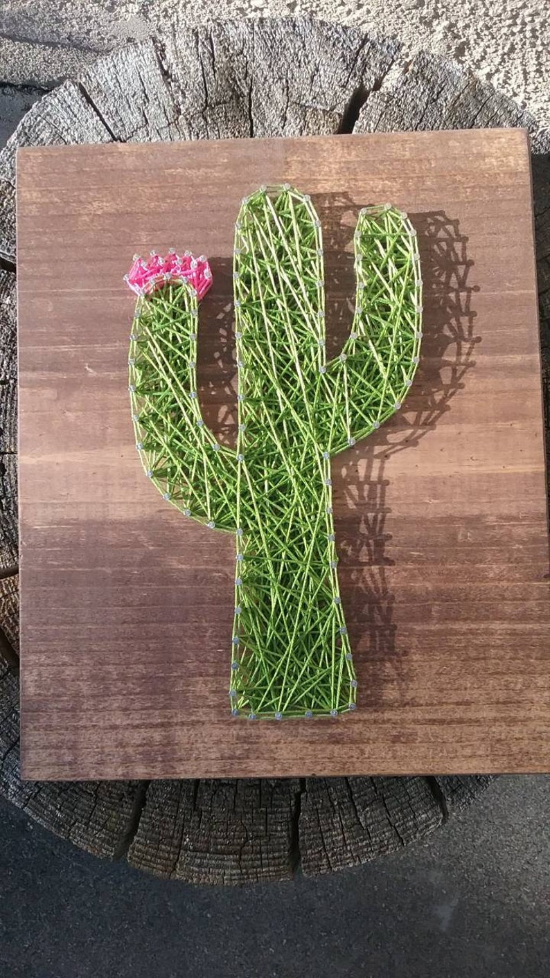 Cactus succulent string art saguaro cactus Arizona cactus | Etsy