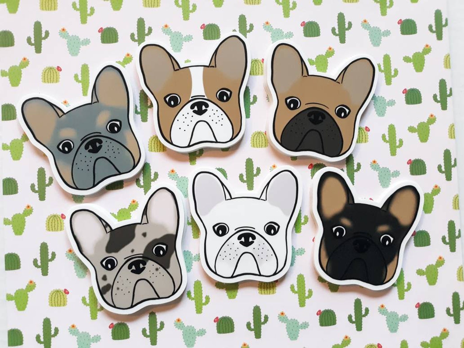 French Bulldog Vinyl Stickers Waterproof Sticker French - Etsy