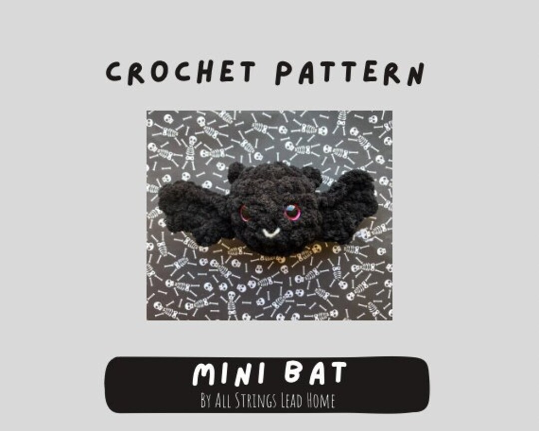PATTERN - Mini Bat, Bat Crochet, Crochet Bat, Halloween Pattern, Bat ...