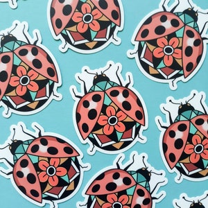 Ladybug Stickers Ladybug Decal Ladybug Tattoo Ladybug | Etsy