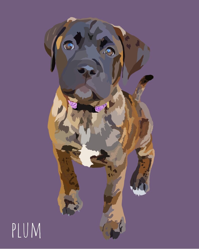 Custom Pet Portrait Custom Pet Art Custom Pet Gifts Digital - Etsy