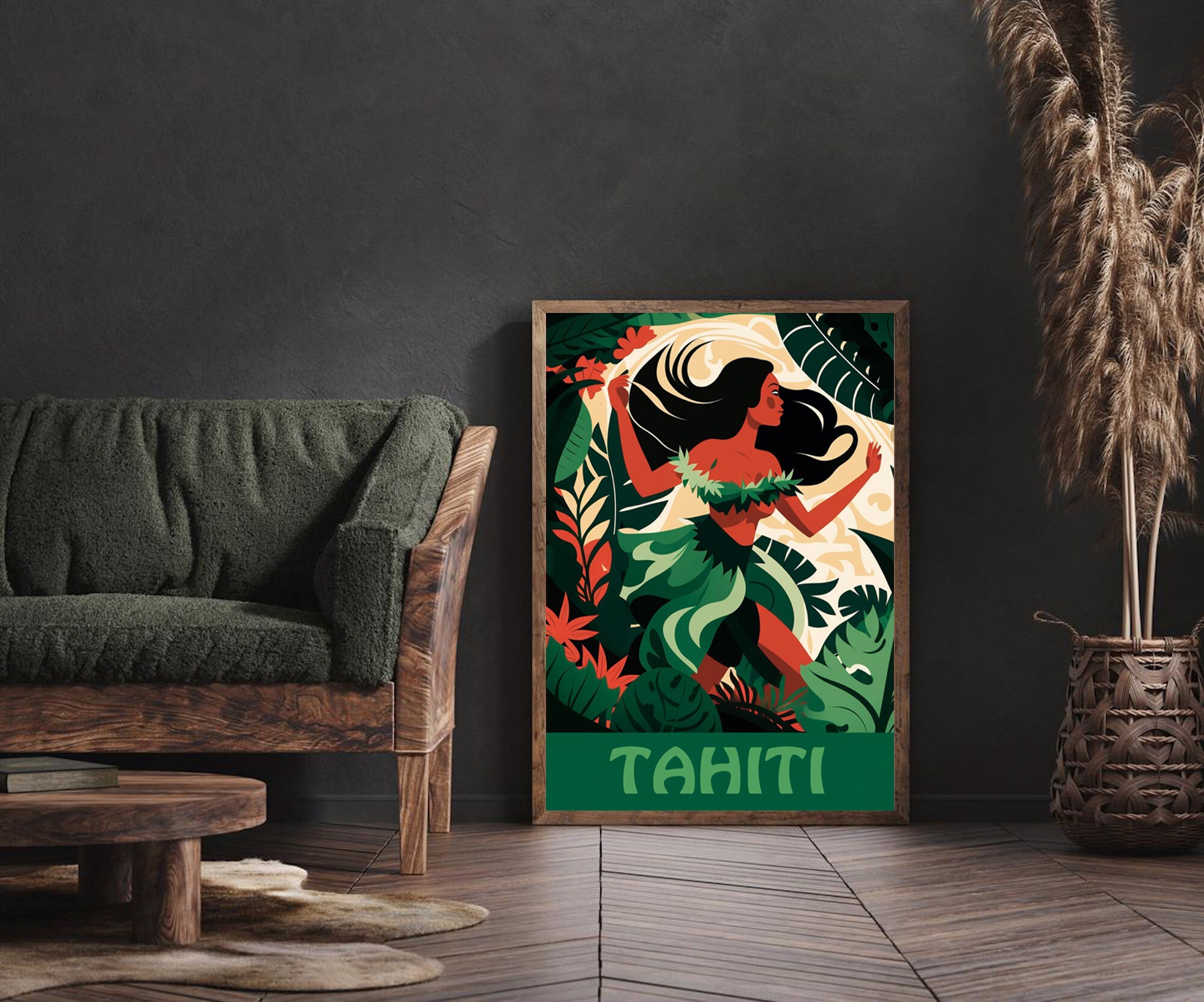 Tahiti Francais Polynésie Tropical Poster