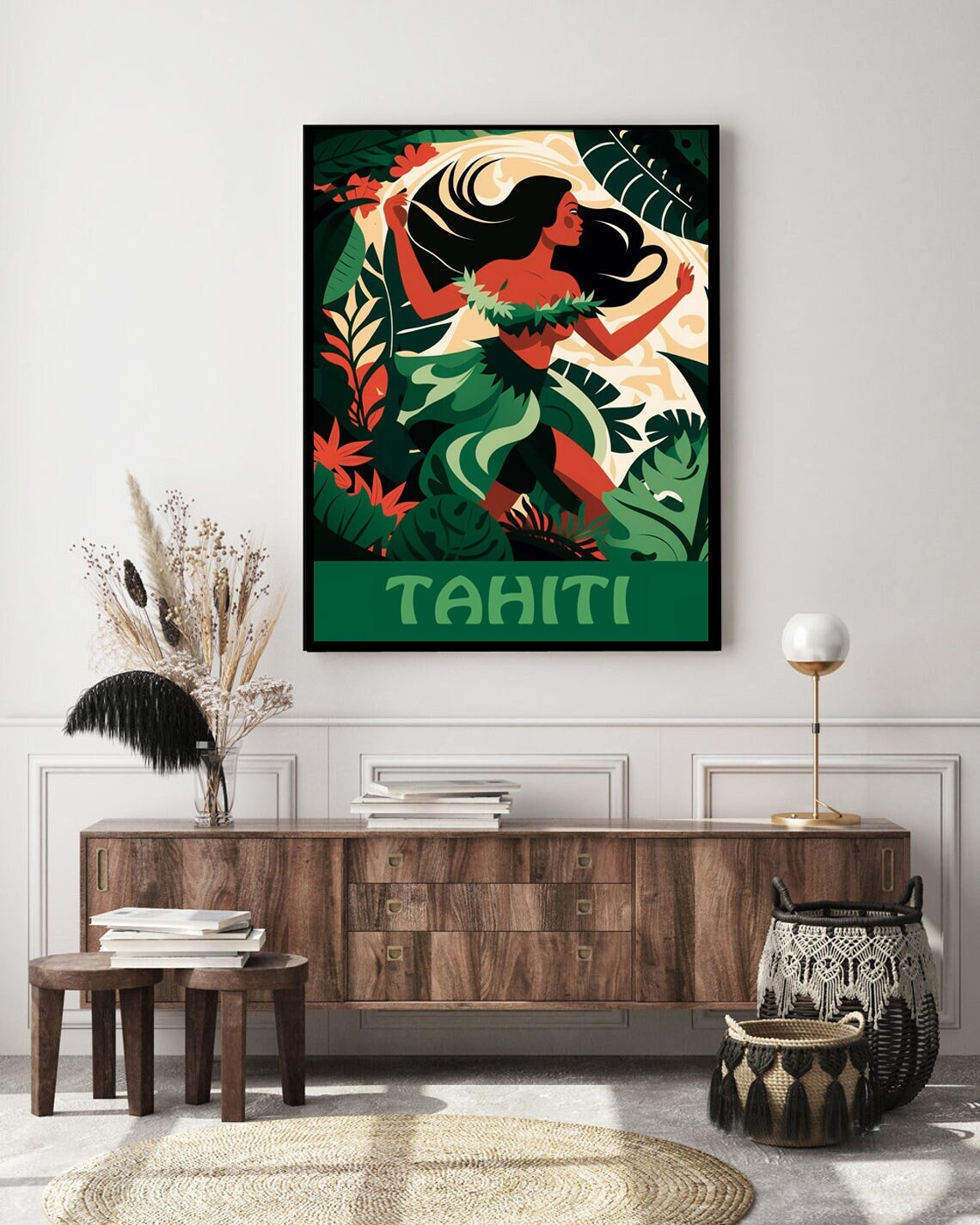 Tahiti Poster French Polynesia Poster Tahitian Dancer - Etsy