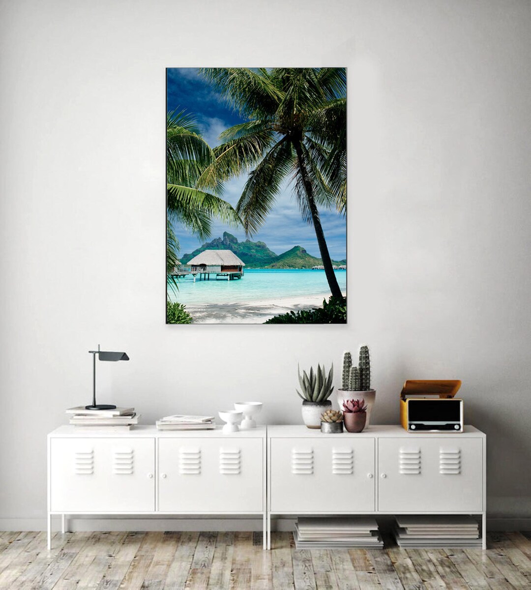 Bora Bora Wall Art, Bora Bora Print, Tropical Decor, Crystal Clear Water, Palm Tree, Beach ...