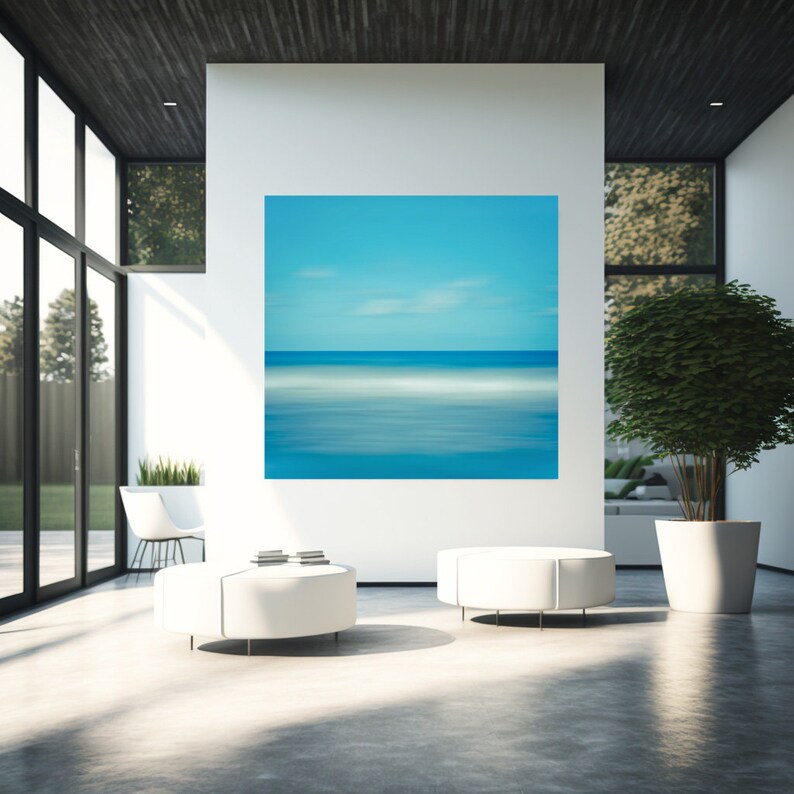 Minimalist Wall Art, Tahiti Island, French Polynesia, Oceanscape ...