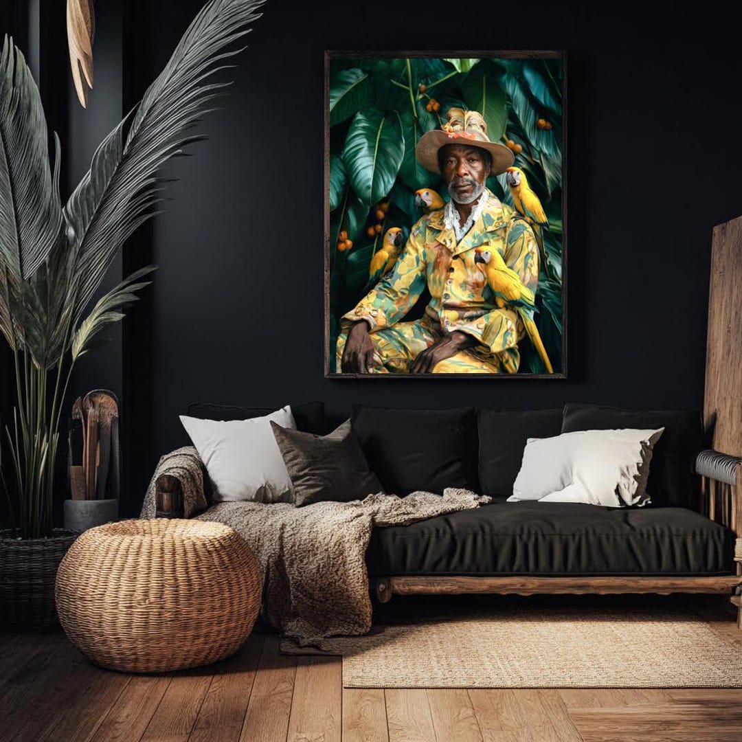 Carribean Man, Portrait Photography, Black Man Portrait, Yellow and ...