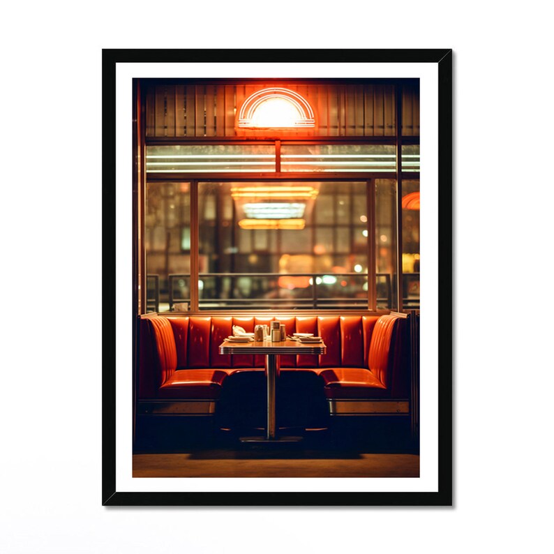 Diner Poster, Diner 50s Print, Retro Diner Print, Vintage Wall Art ...