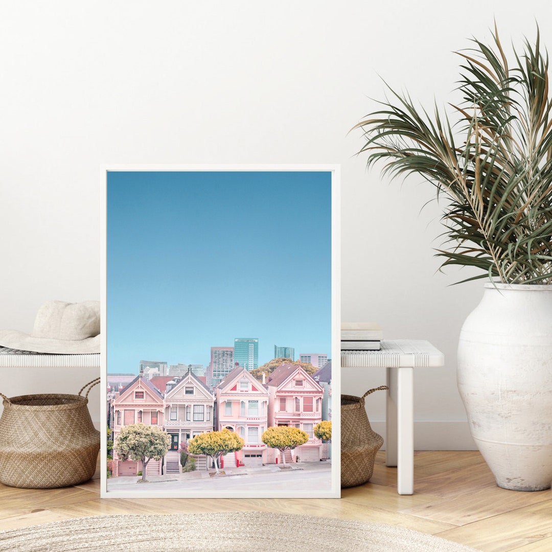 San Francisco Art, SF Artwork, Painted Ladies, House on the Hill ...