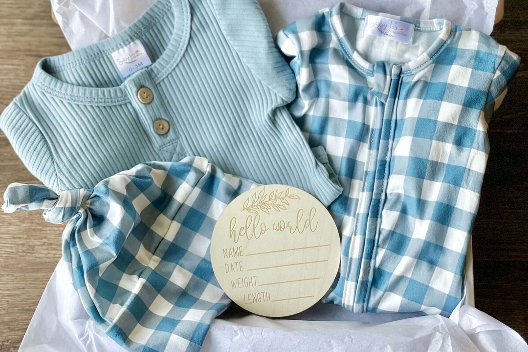 Newborn Baby Boy Gift Box, Baby Boy Gift Basket, New Baby Boy Gift Set ...