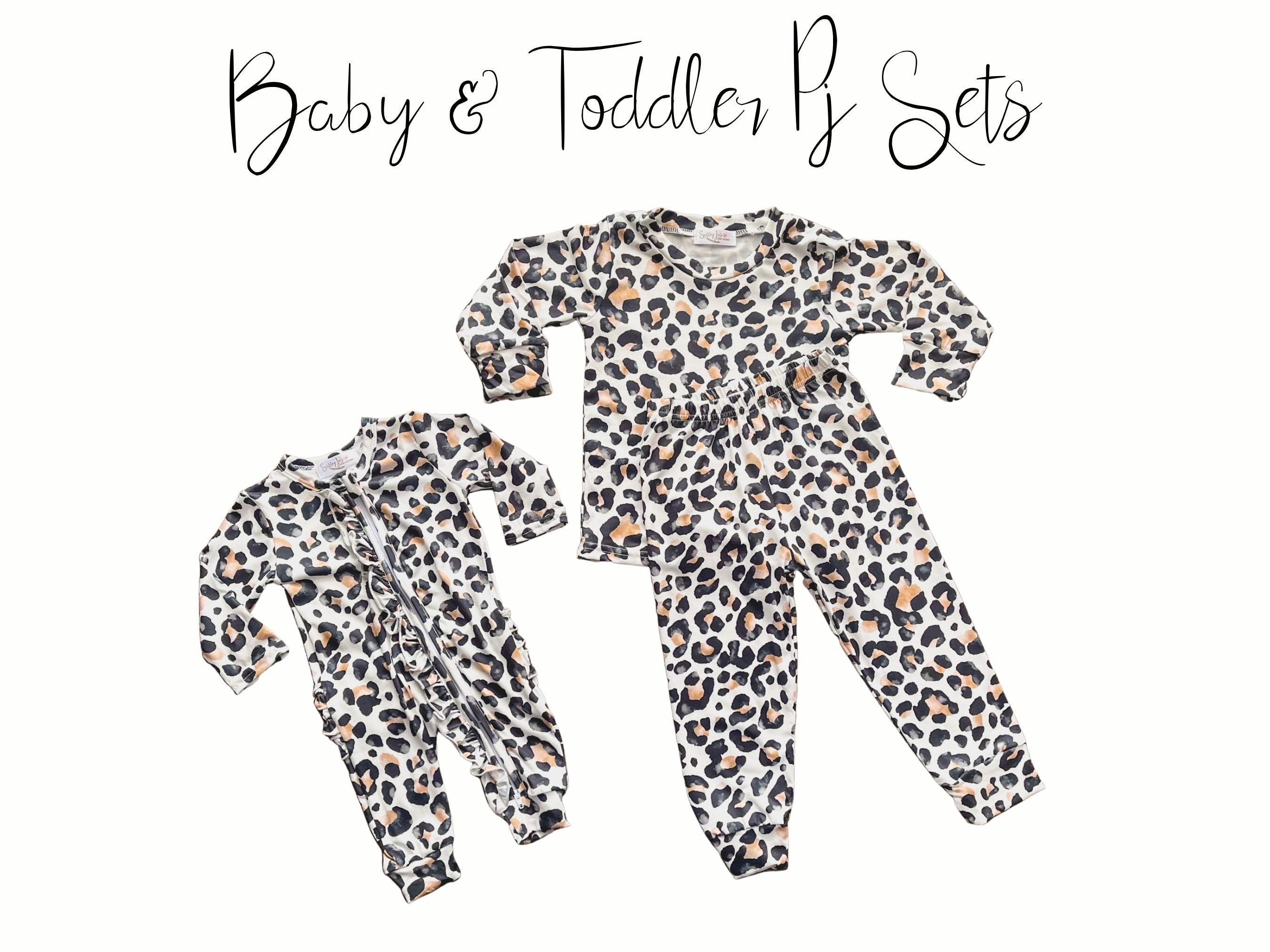 Toddler Girl Leopard Pajama Set 2 Piece Jammies Toddler - Etsy