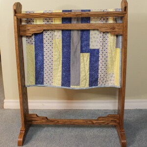 Solid Oak Quilt/blanket Stand | Removable Bars - Etsy