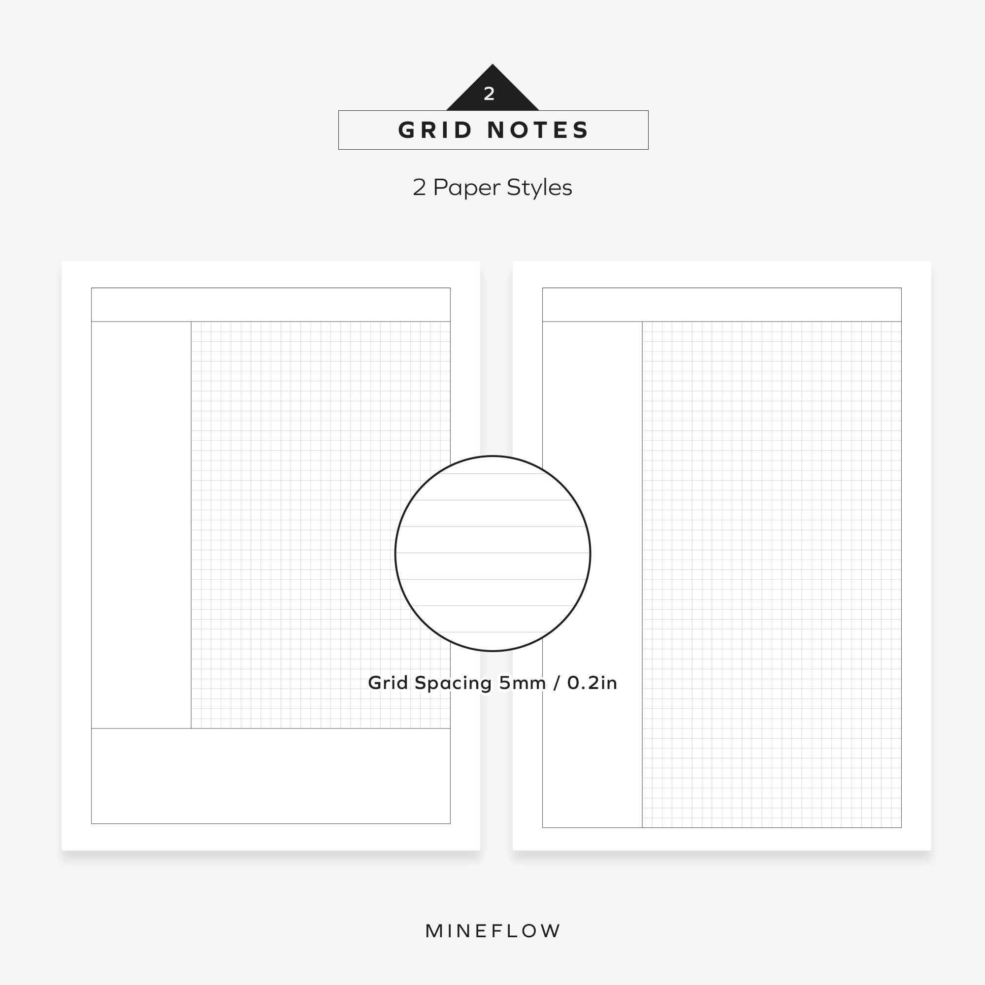 Pintable Cornell Notes Set - Lined, Grid / A4 and US Letter Size Notes ...