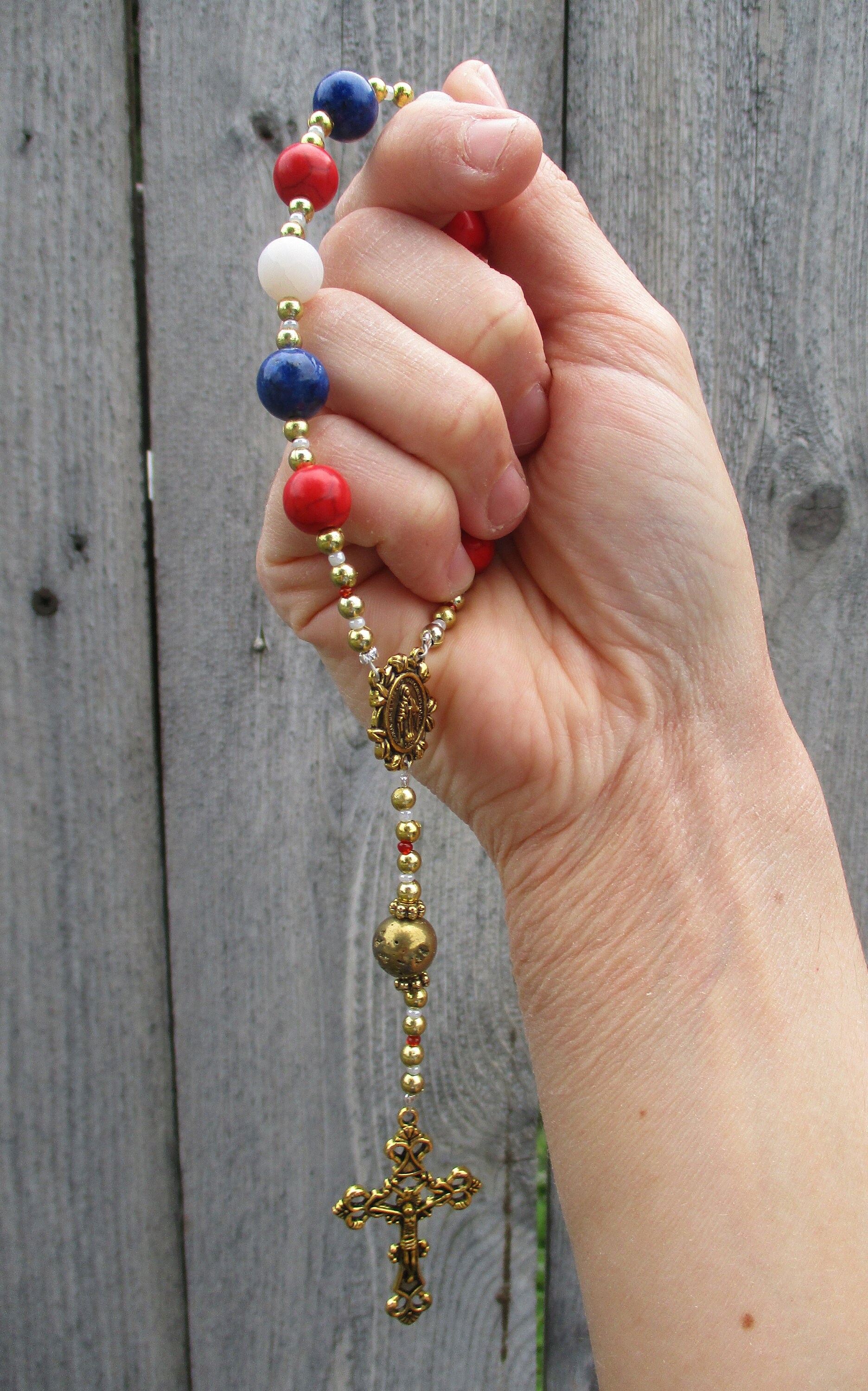 Single Decade and Full Rosary Styles Available! American Flag ...