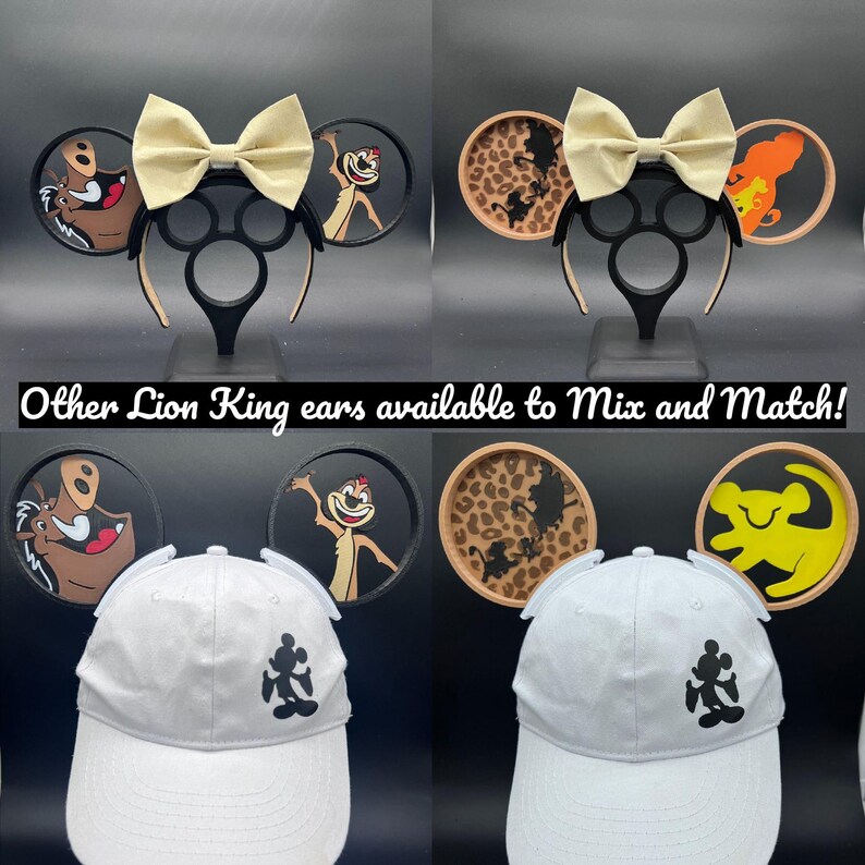 Lion King Timon and Pumbaa Custom Mickey Ears Headband or Hat - Etsy ...