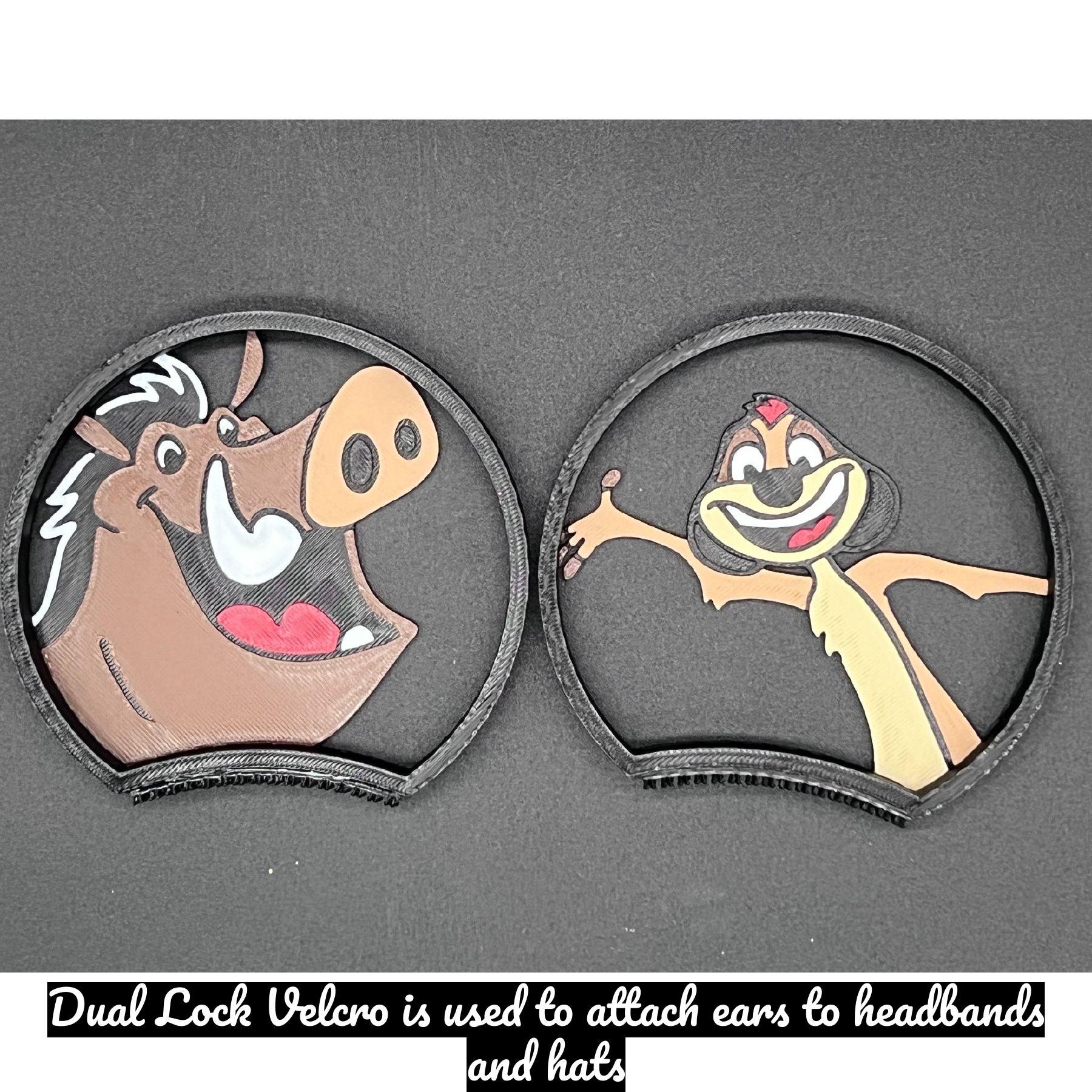 Lion King Timon and Pumbaa Custom Mickey Ears Headband or Hat - Etsy UK