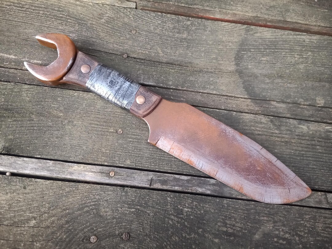 Wrench Cosplay Prop Knife Rusty. Toy. Plywood. - Etsy