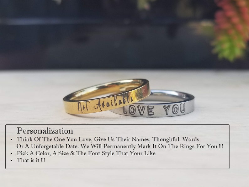 Custom Name Ring Personalized Stacking Rings Jewelry Mantra - Etsy