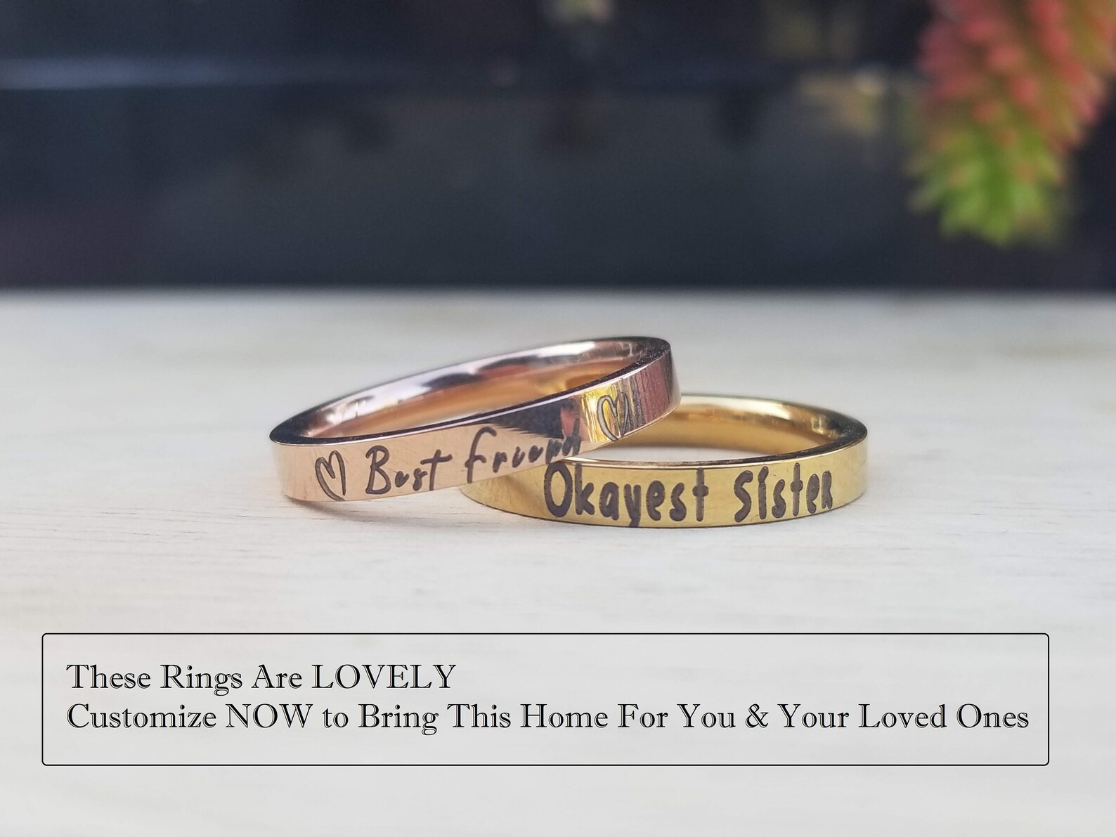 Custom Name Ring Personalized Stacking Rings Jewelry Mantra - Etsy