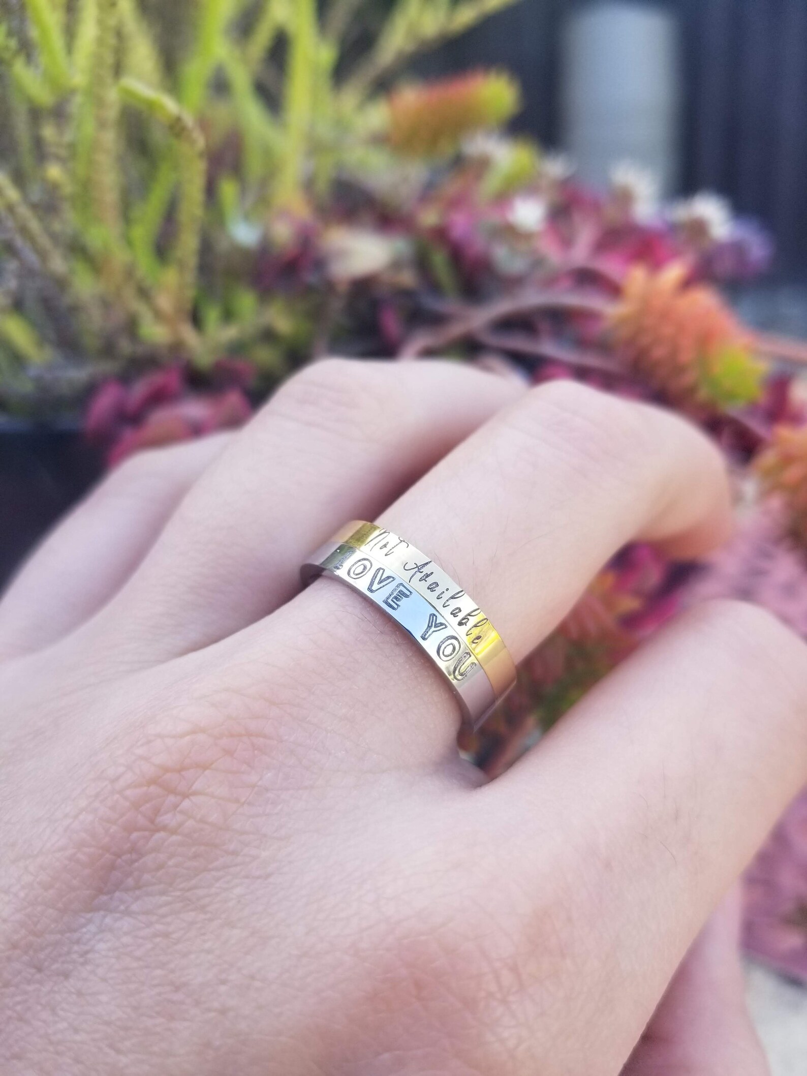 Custom Name Ring Personalized Stacking Rings Jewelry Mantra - Etsy