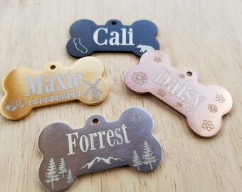 Velcro Dog Name Tag for Harness, Velcro Dog ID Tag, Custom ID for ...