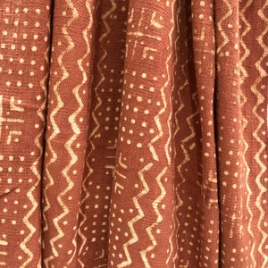 Rust Color Mudcloth Throw Blankets Set of 5 Handloom / Hand Dyed / Hand ...