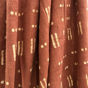 Rust Color Mudcloth Throw Blankets Set of 5 Handloom / Hand Dyed / Hand ...