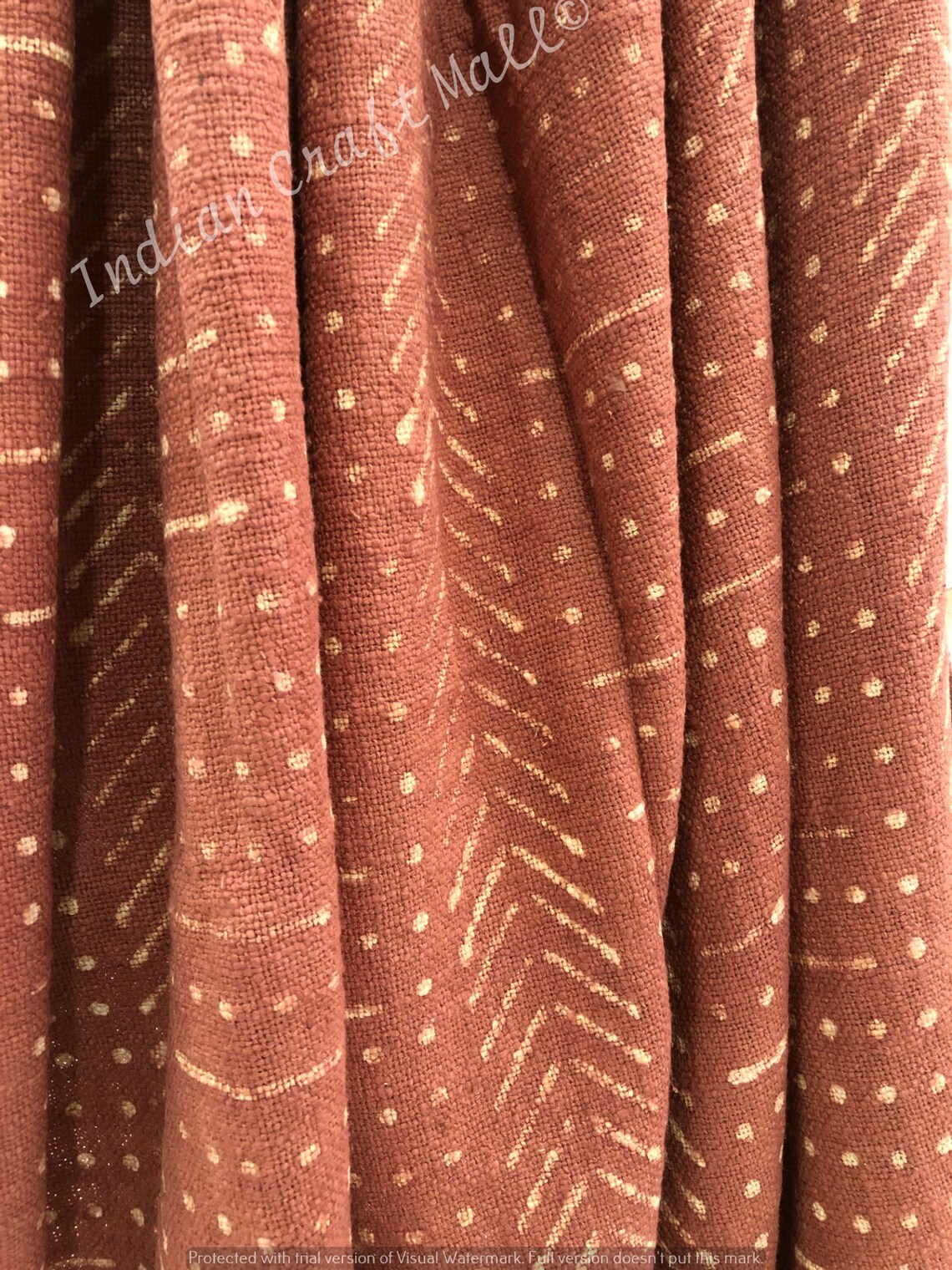 Mantas de lanzamiento de tela de barro para sofás En Rust Hand | Etsy