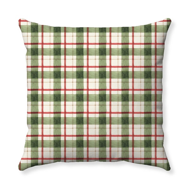 Christmas Plaid Pillow - Etsy