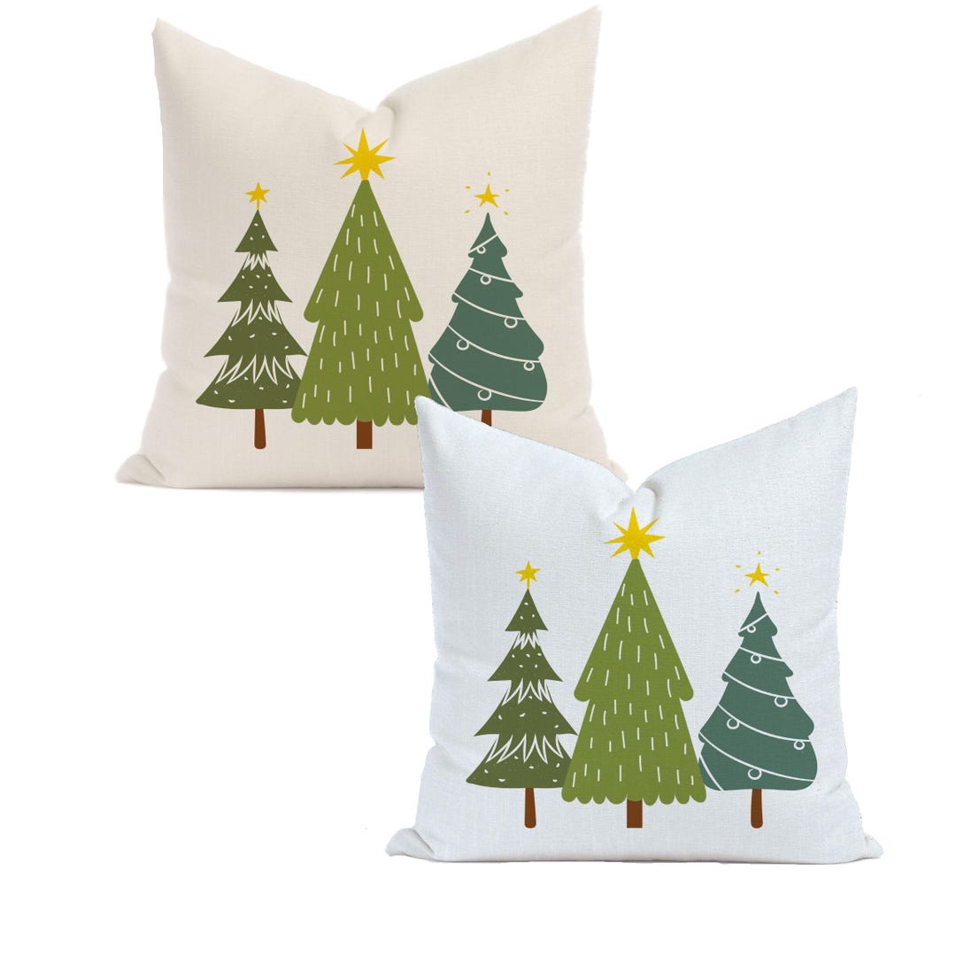 Christmas Tree Trio Pillow - Farmhouse Decor - Christmas Home Decor ...